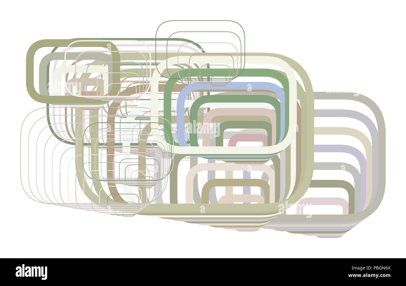 Geometric Conceptual background rounded rectangle pattern for design ...