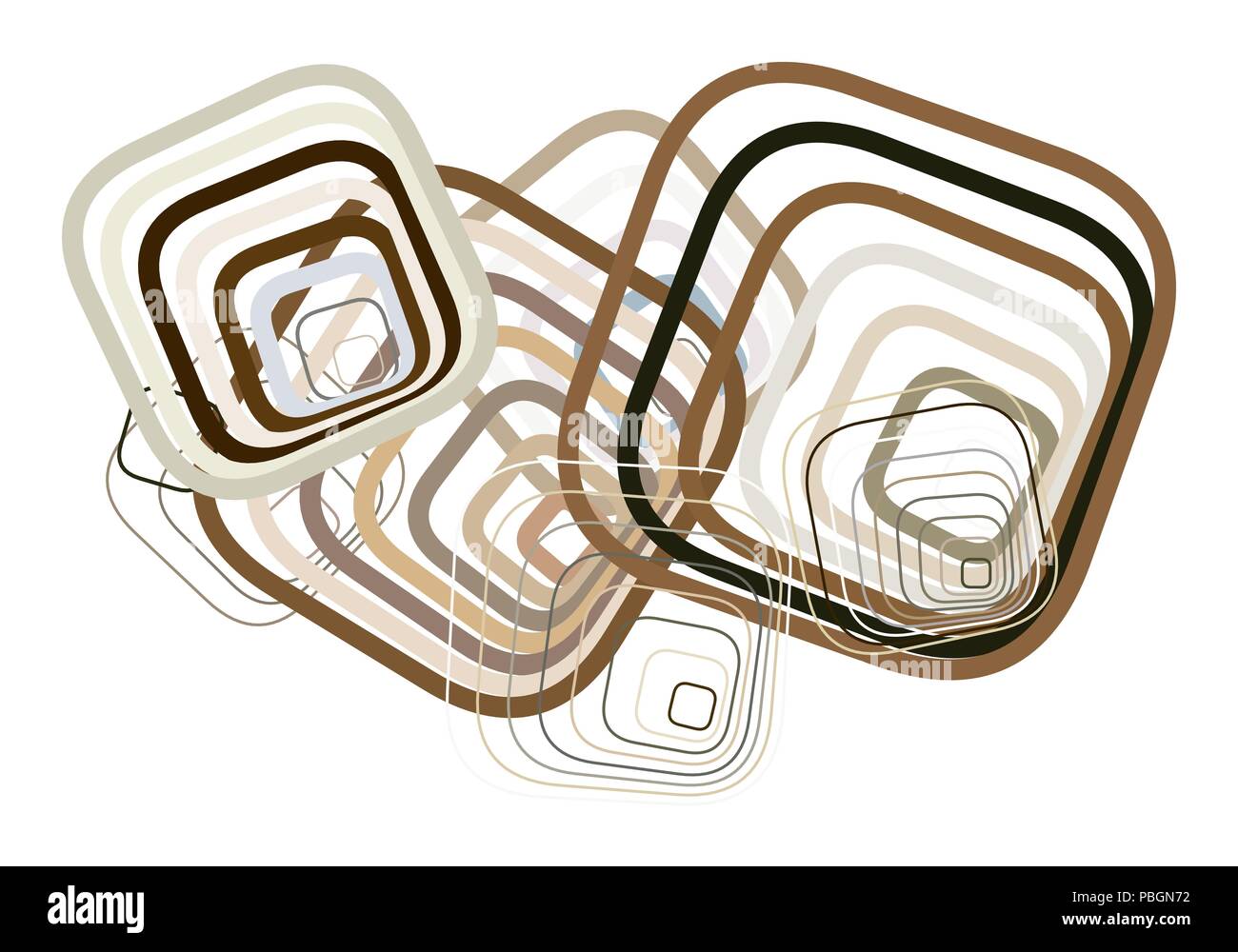 Geometric Conceptual Background Rounded Rectangle Pattern For Design Vector Illustration