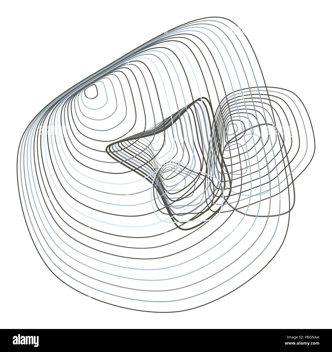 Shape of path lines, abstract geometric background pattern. Vector ...
