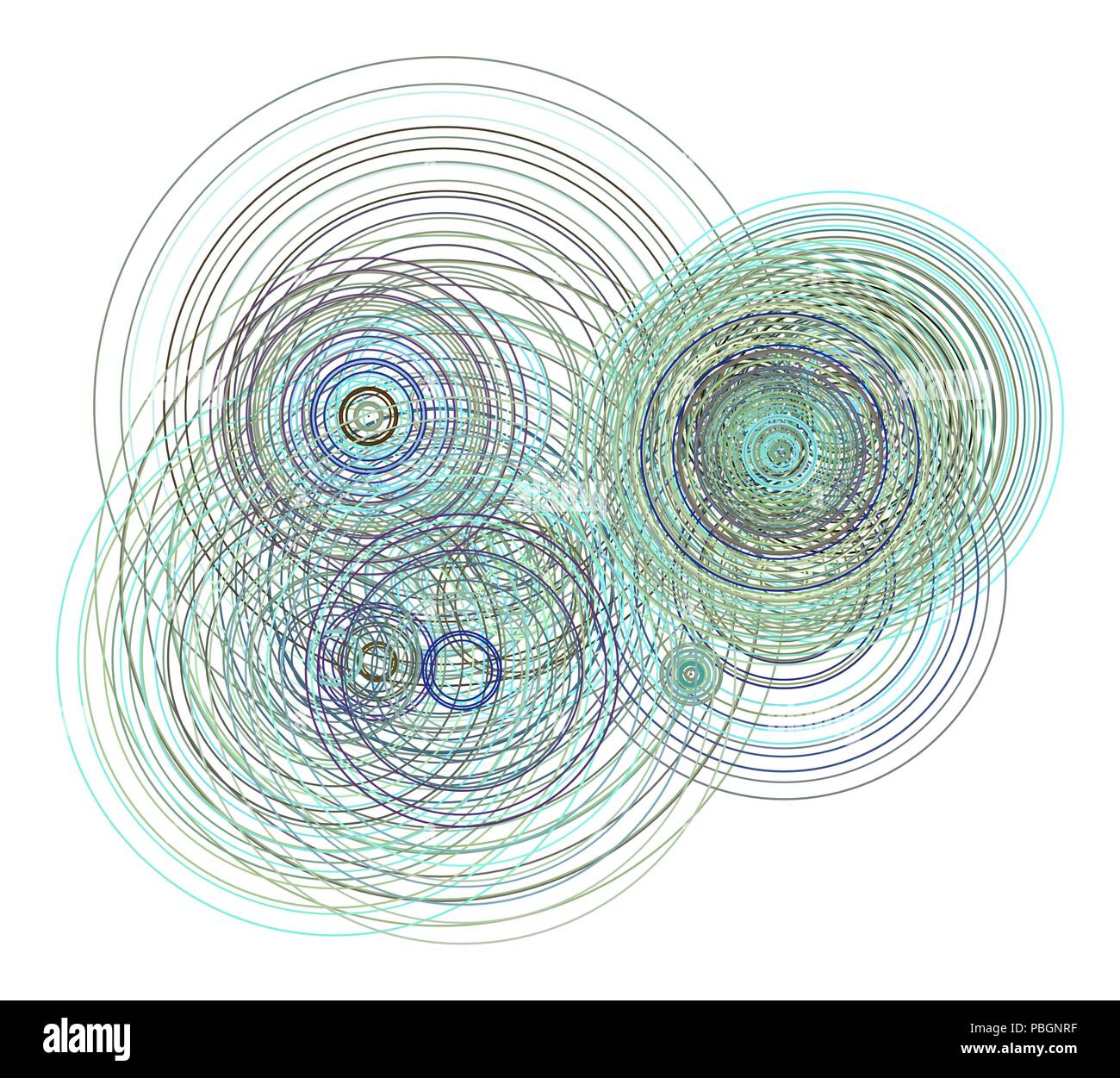 Abstract circles, bubbles, sphere or ellipses geometric pattern ...