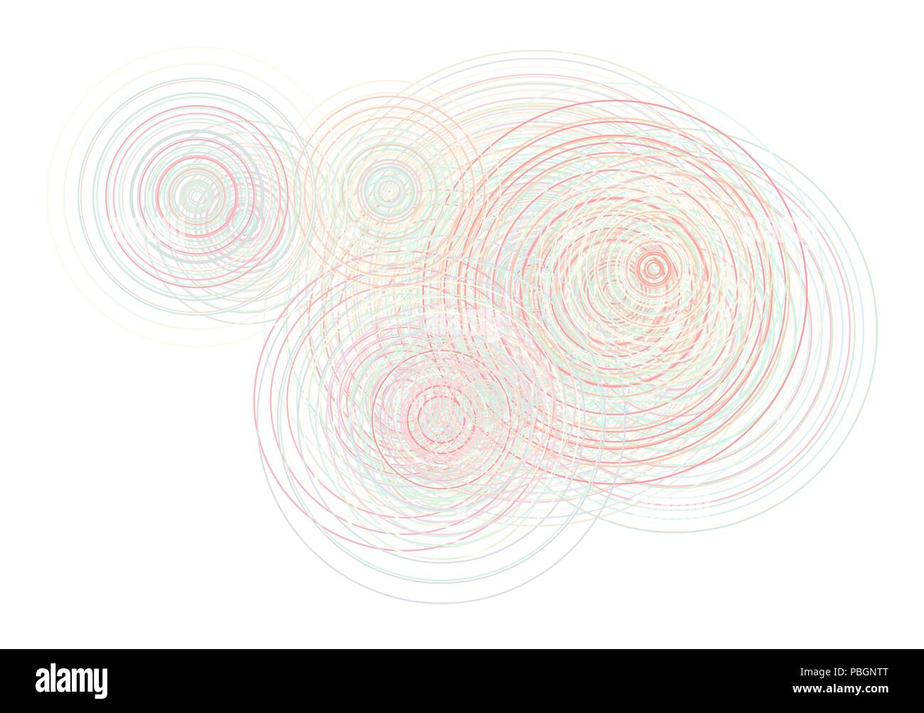 Abstract geometric background with shape of circles, bubbles, sphere or ...