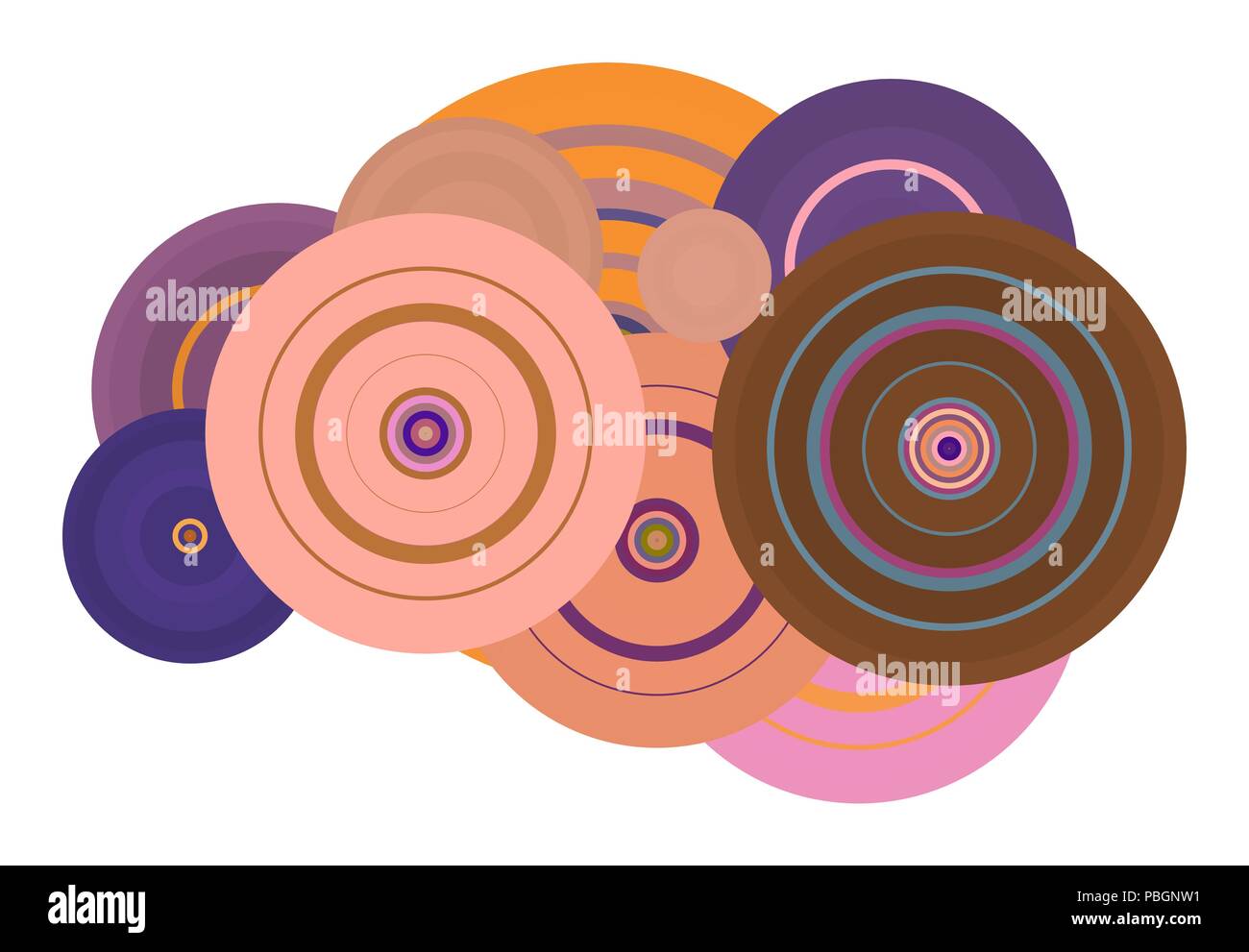 Geometric Conceptual background circles, bubbles, sphere or ellipses ...