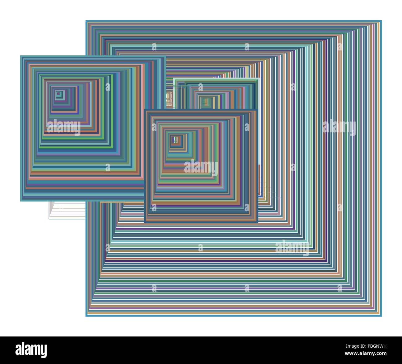 Color abstract square, rectangle geometric pattern generative art ...