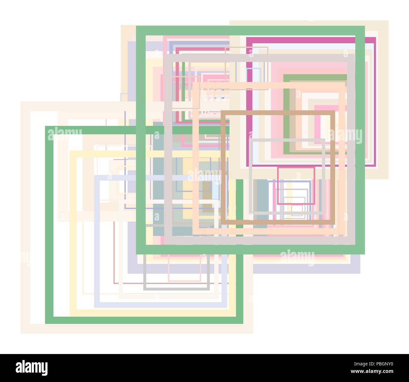 Color abstract square, rectangle geometric pattern generative art ...