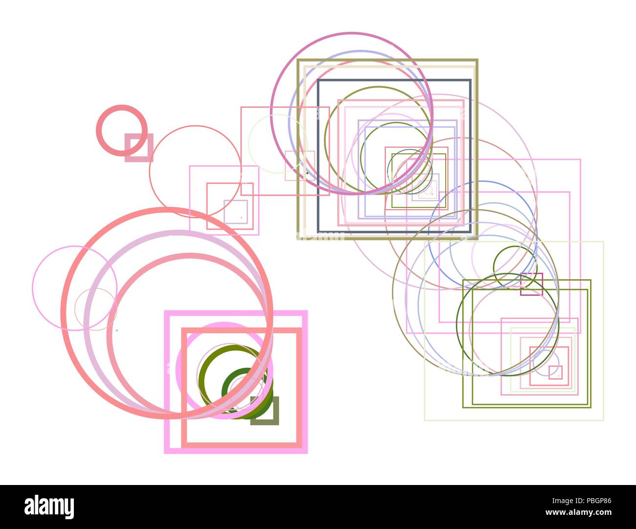 Geometric Conceptual background ellipse & square box pattern for design ...