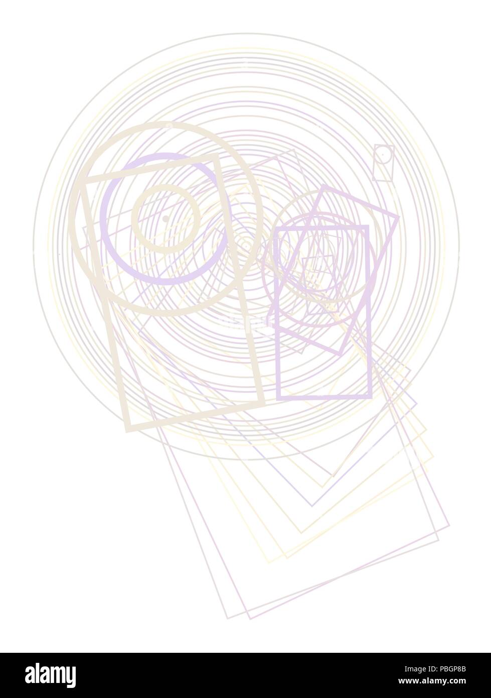 Geometric Conceptual background ellipse & square box pattern for design ...