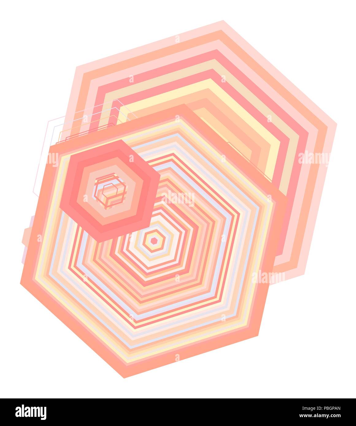 Shape of hexagon, abstract geometric background pattern. Vector ...