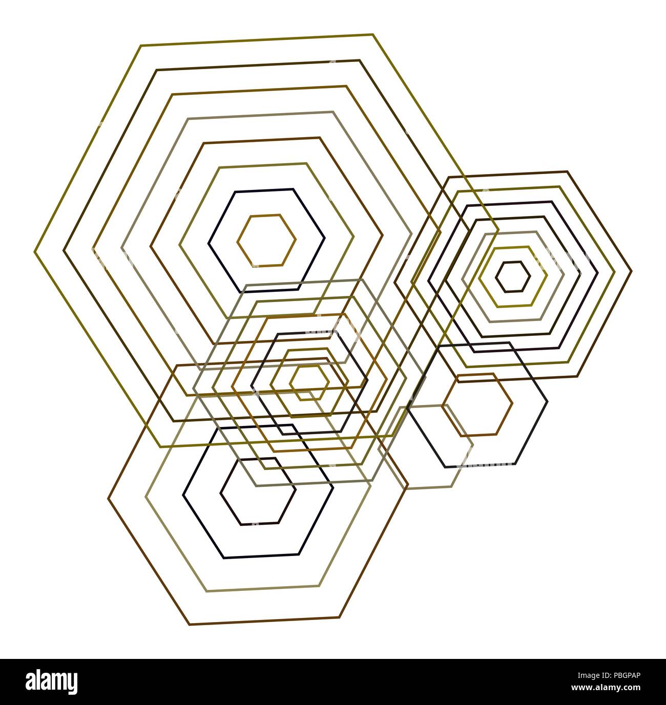 Shape of hexagon, abstract geometric background pattern. Vector ...