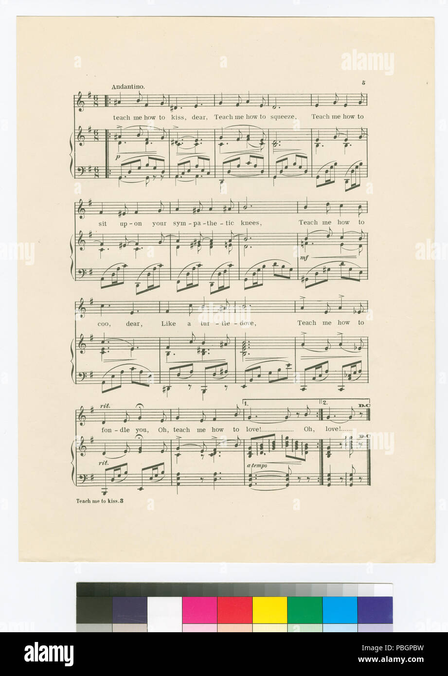 1601 Teach me how to kiss, dear (NYPL Hades-464674-1712660 Stock Photo ...