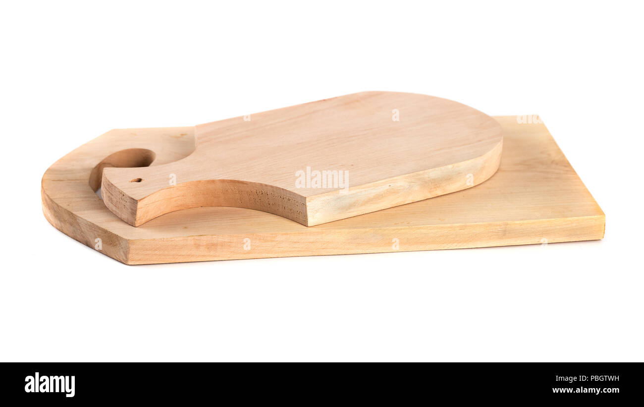 Handmade wooden chopping board isolated on white background Stock Photo ...