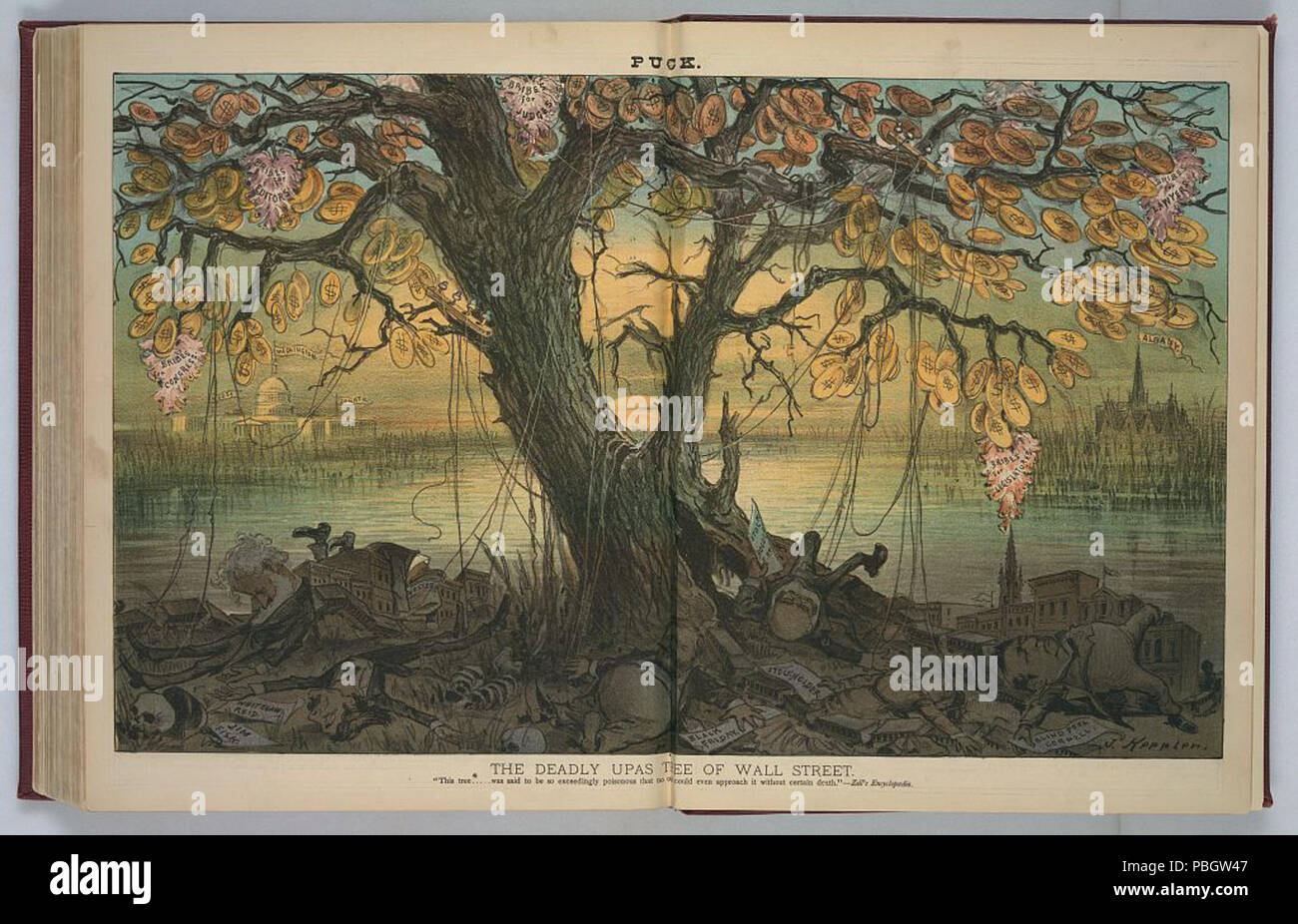 1627 The deadly upas tree of Wall Street LCCN2012647280 Stock Photo - Alamy