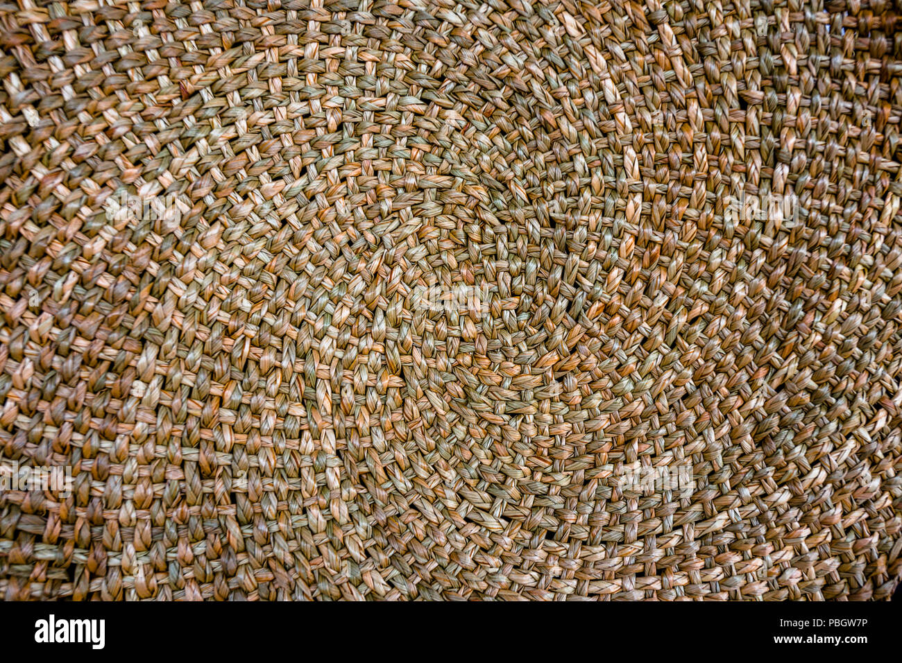 Circular pattern weave straw brown surface. Good for pattern background ...