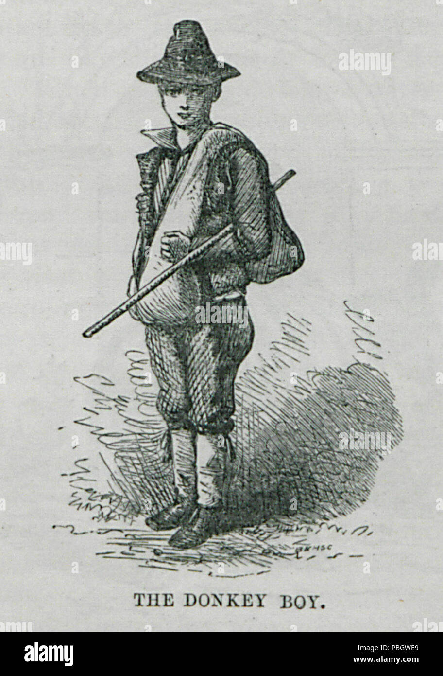1630 The donkey boy - Bennet James Henry M - 1875 Stock Photo - Alamy
