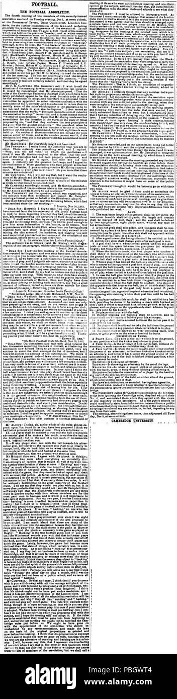 1863 football Black and White Stock Photos & Images - Alamy