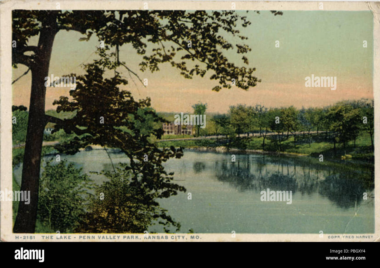 1648 The Lake - Penn Valley Park, Kansas City, Mo. Fred Harvey series ...