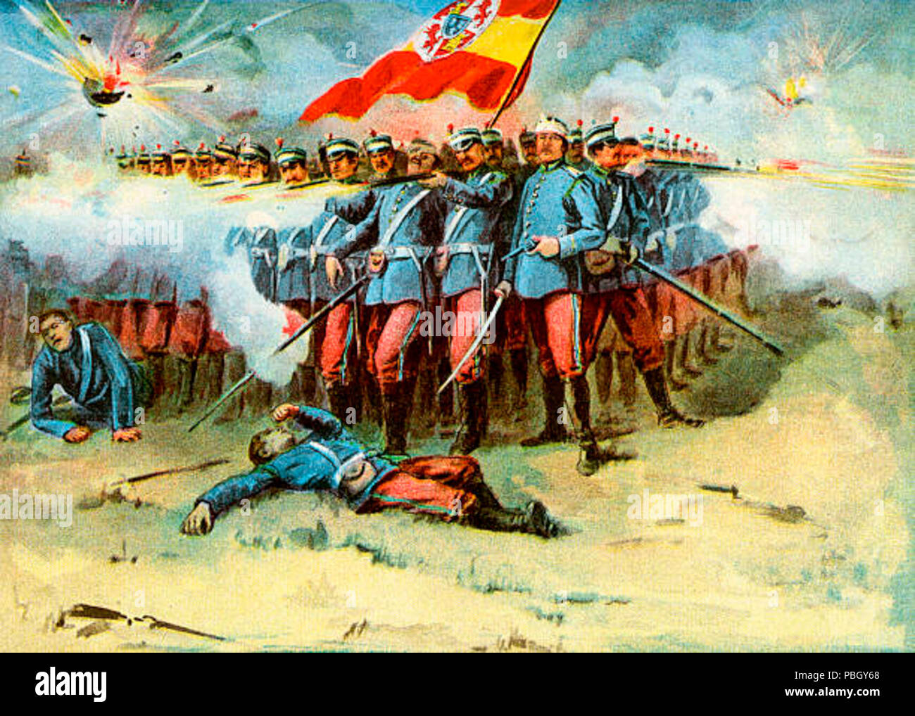 1650 The last stand of the Spanish Garrison Stock Photo - Alamy