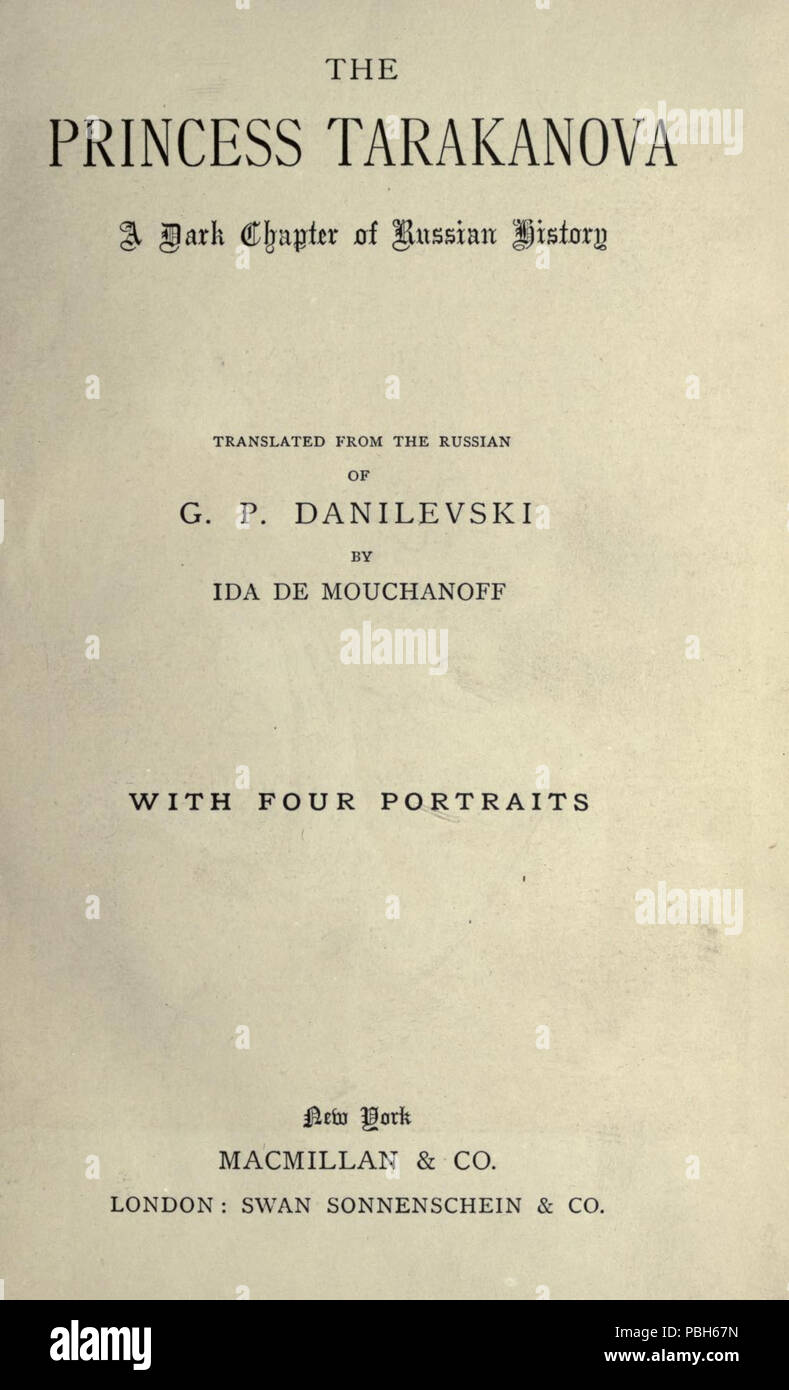 1691 The Princess Tarakanova by Danilevsky Stock Photo - Alamy