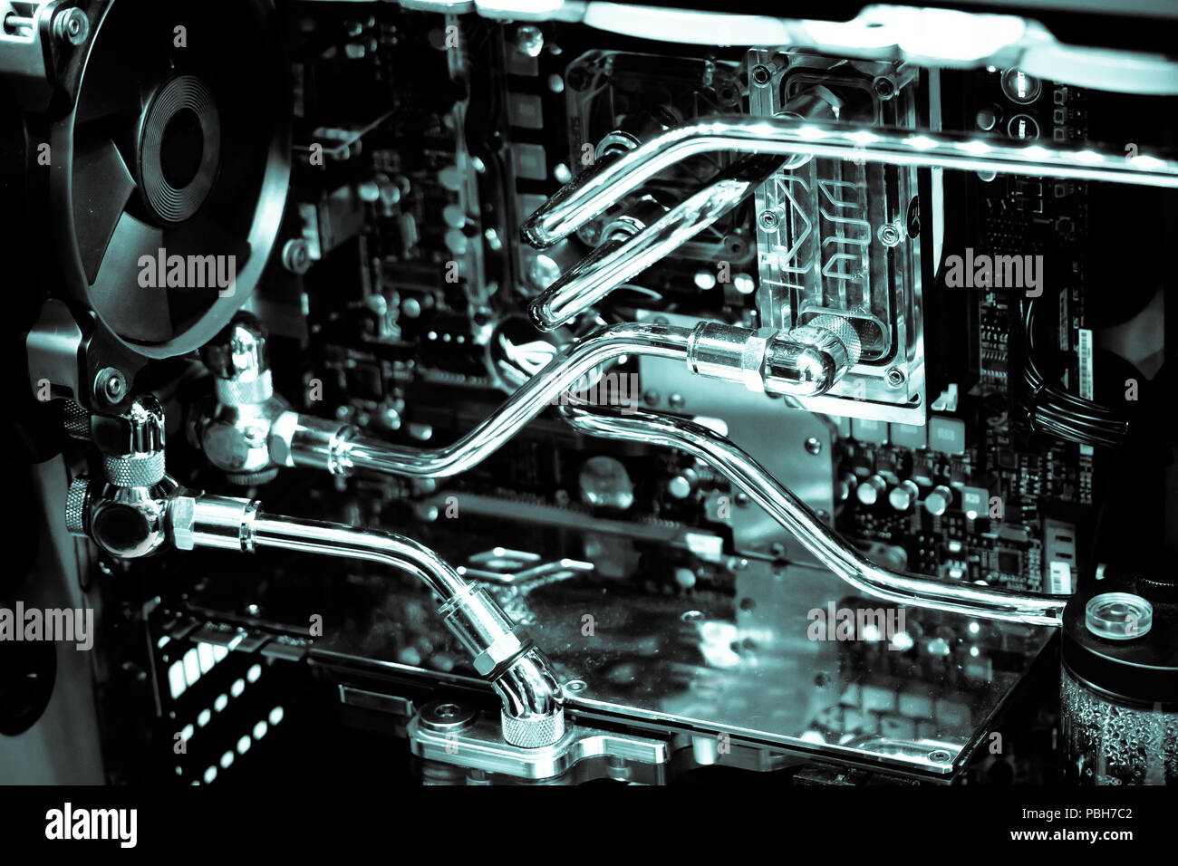 Inside the computer case modify Stock Photo - Alamy