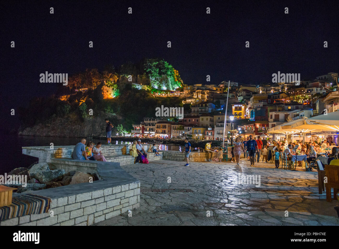 Parga town at night hi-res stock photography and images - Alamy