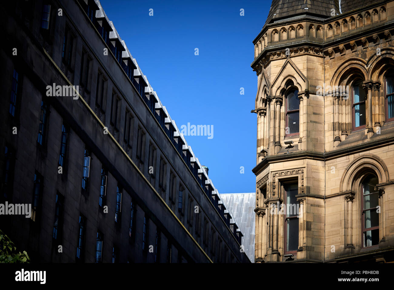 architect Alfred Waterhouse Manchester town hall along princess Street ...