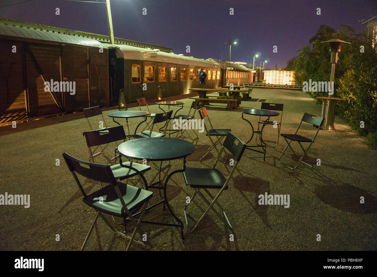 The Wagon Restaurant at Roof, Athens is a restored pre-war dining car ...