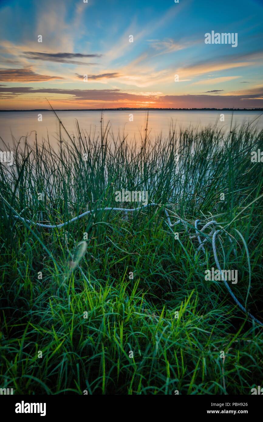Lake Colac in the summer at sunset in Australia Stock Photo - Alamy
