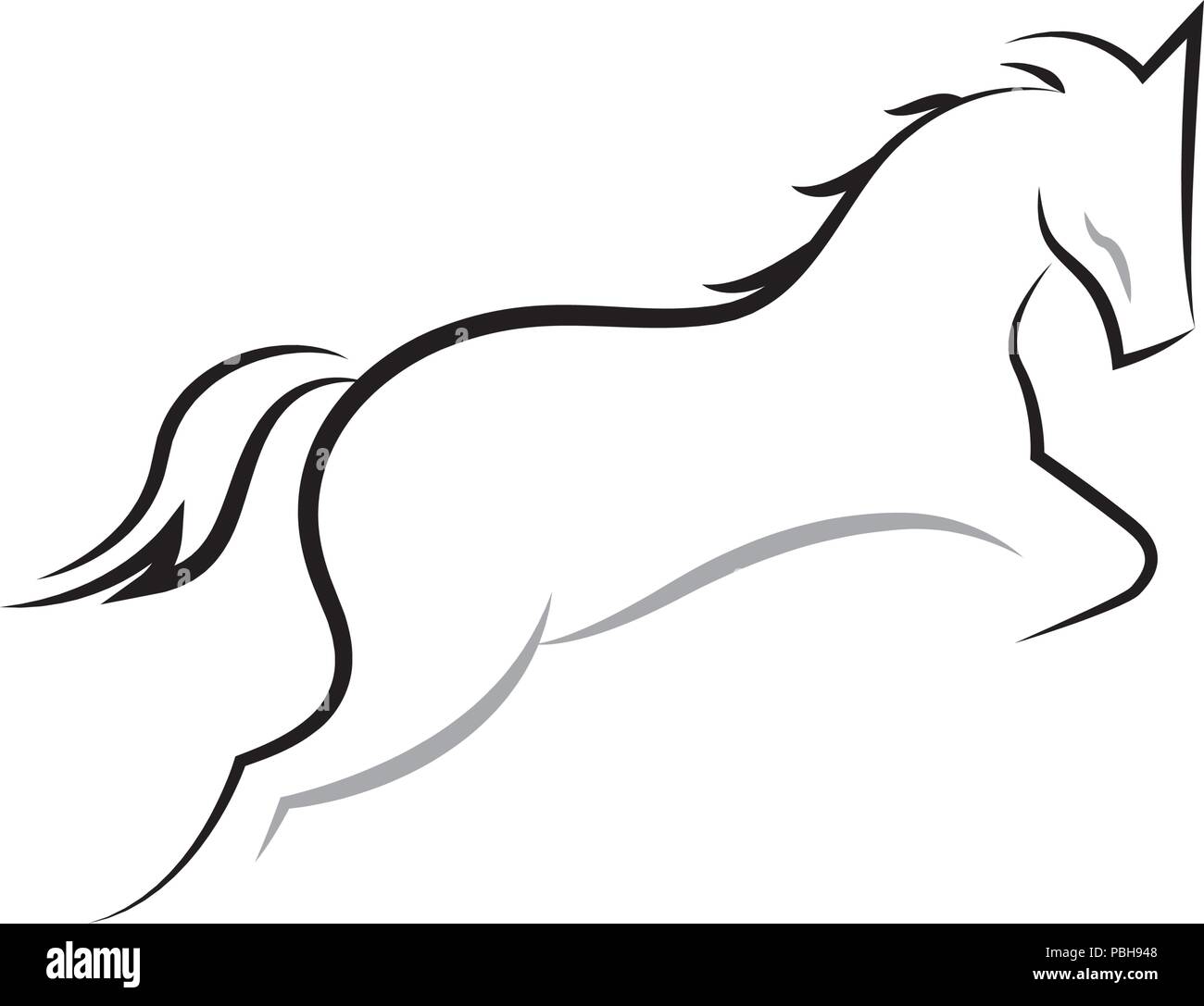 Outline horse logo hi-res stock photography and images - Alamy