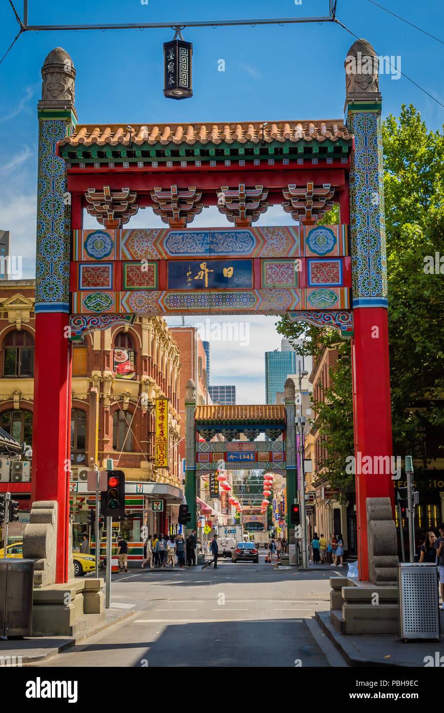 Little bourke street in Melbourne, Victoria, Australia Stock Photo - Alamy