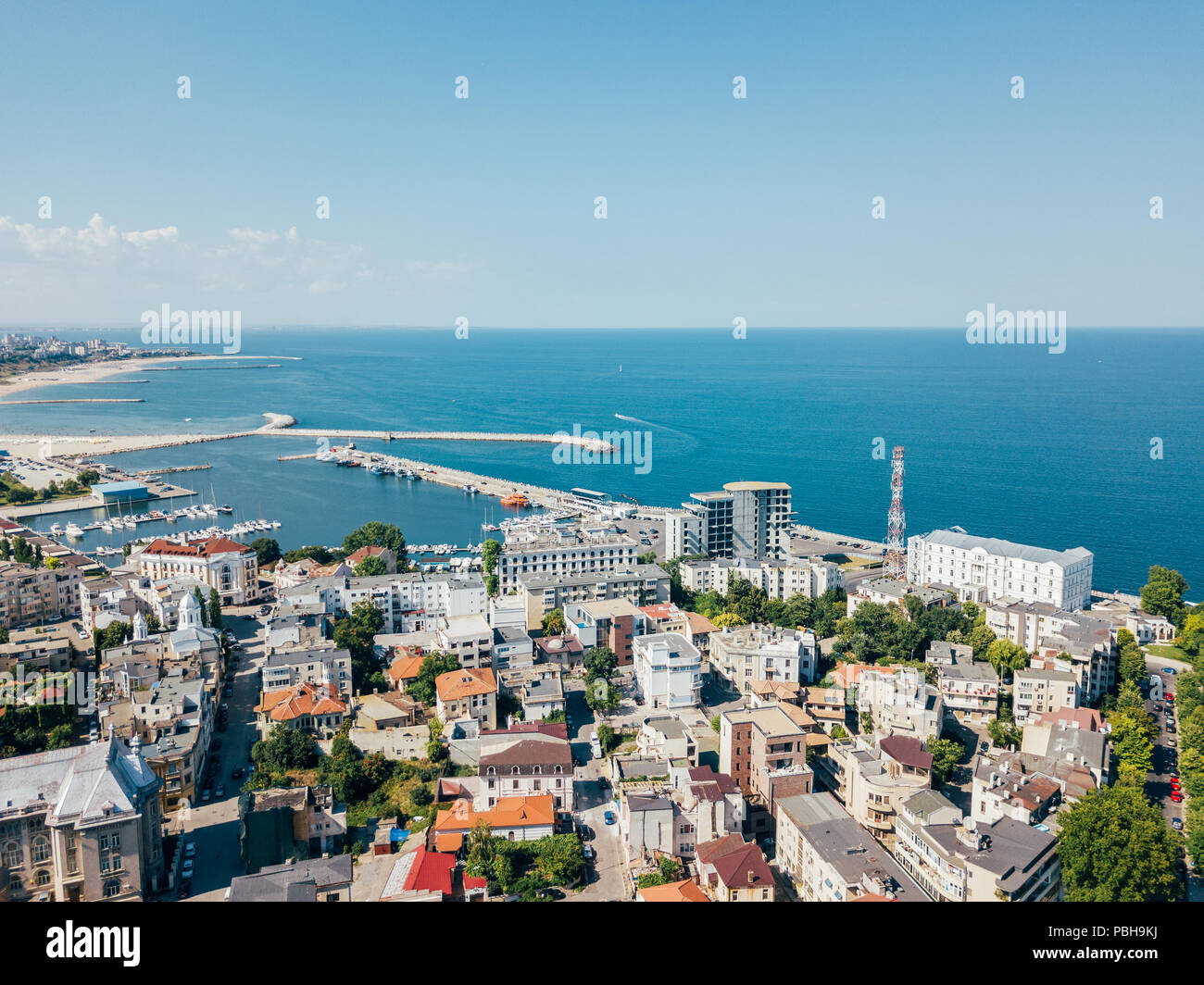 Aerial View Of Constanta City Skyline In Romania Stock Photo - Alamy