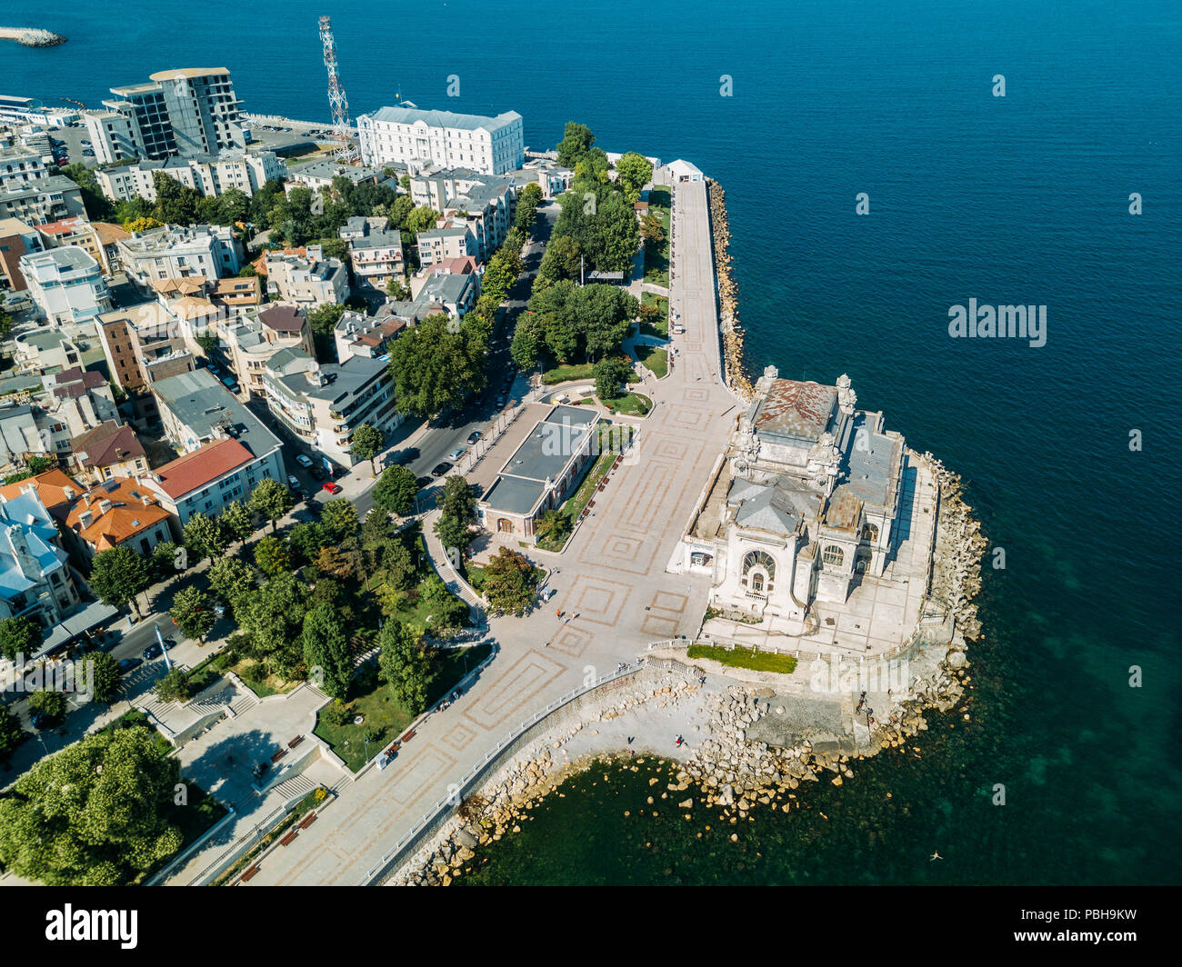 Aerial View Of Constanta City Skyline In Romania Stock Photo - Alamy