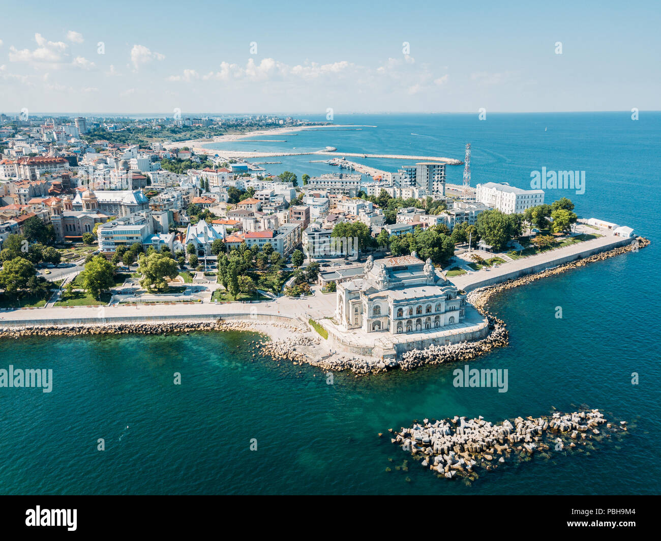 Aerial View Of Constanta City Skyline In Romania Stock Photo - Alamy