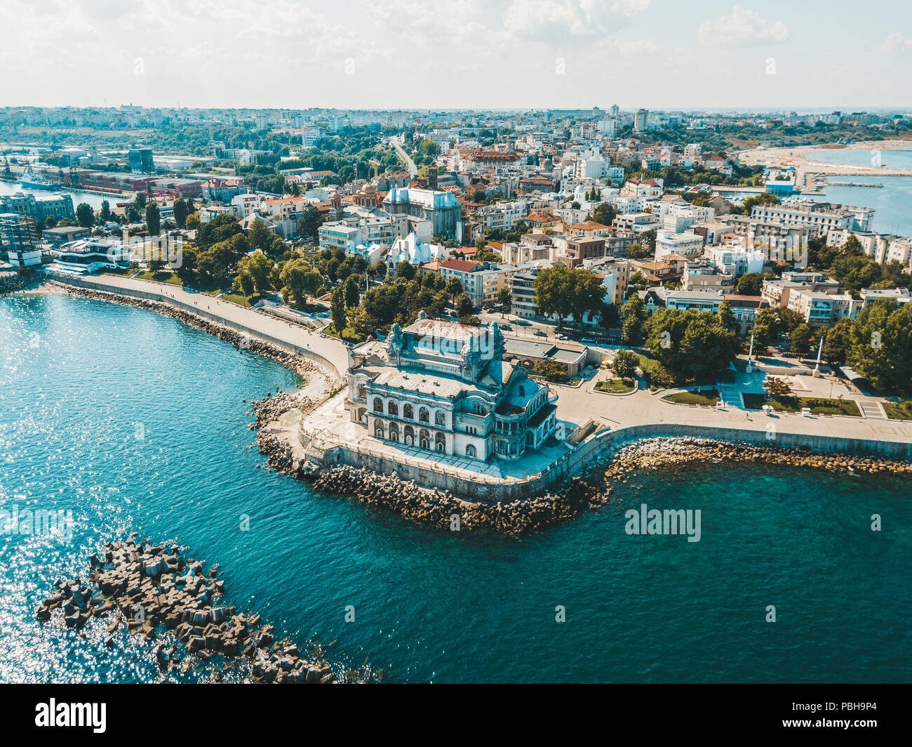 Aerial View Of Constanta City Skyline In Romania Stock Photo - Alamy