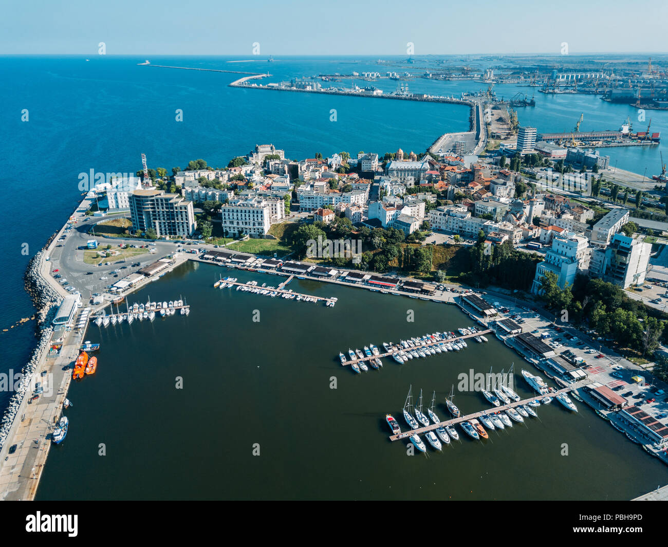 Aerial View Of Constanta City Skyline In Romania Stock Photo - Alamy