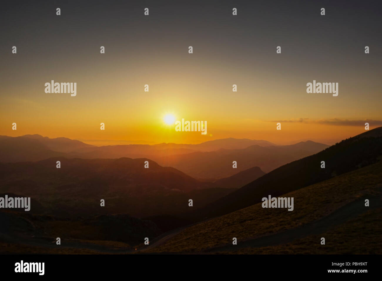 Amazing Sunset view from Helmos mount following the path to the famous ...