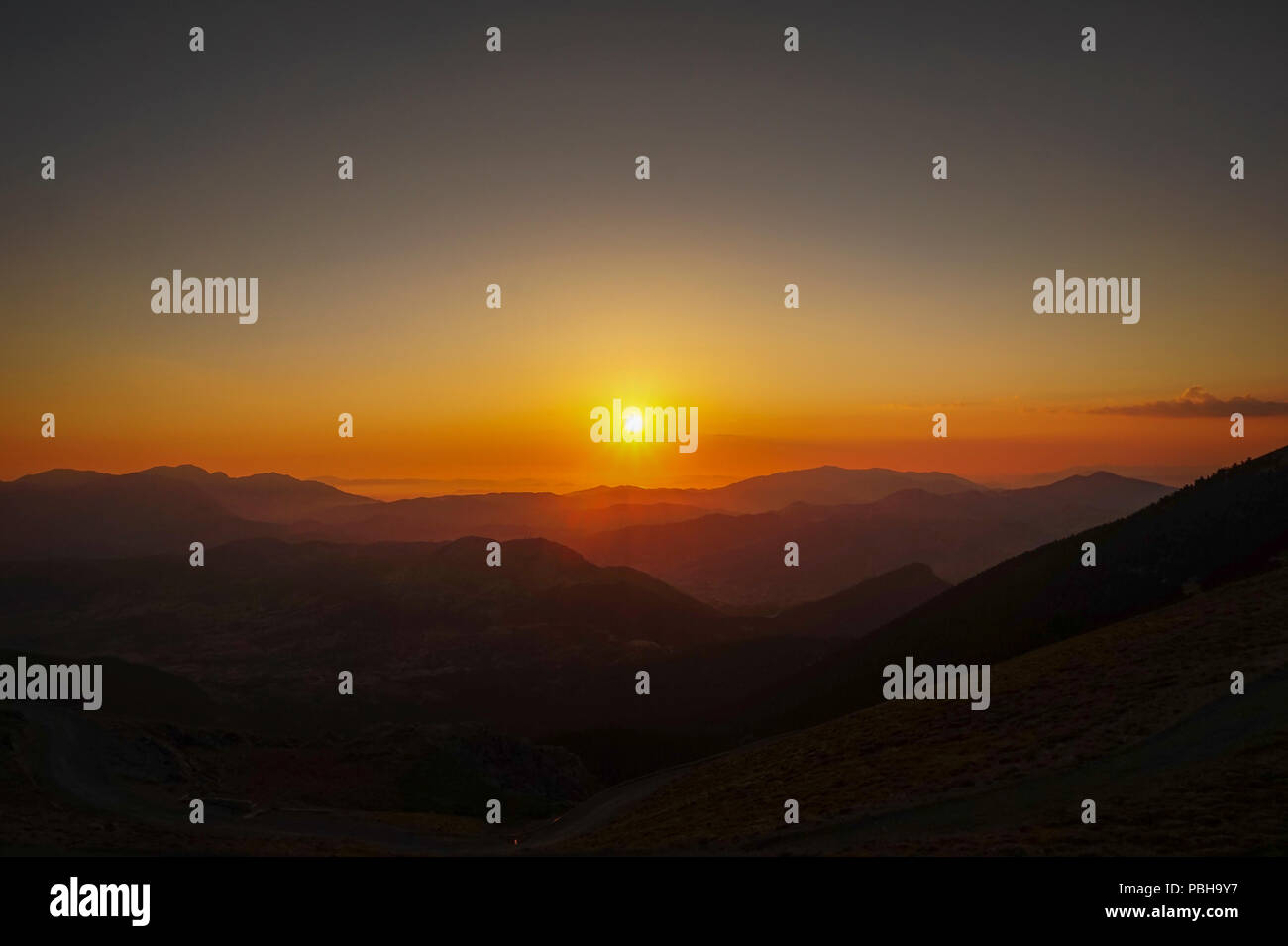 Amazing Sunset view from Helmos mount following the path to the famous ...