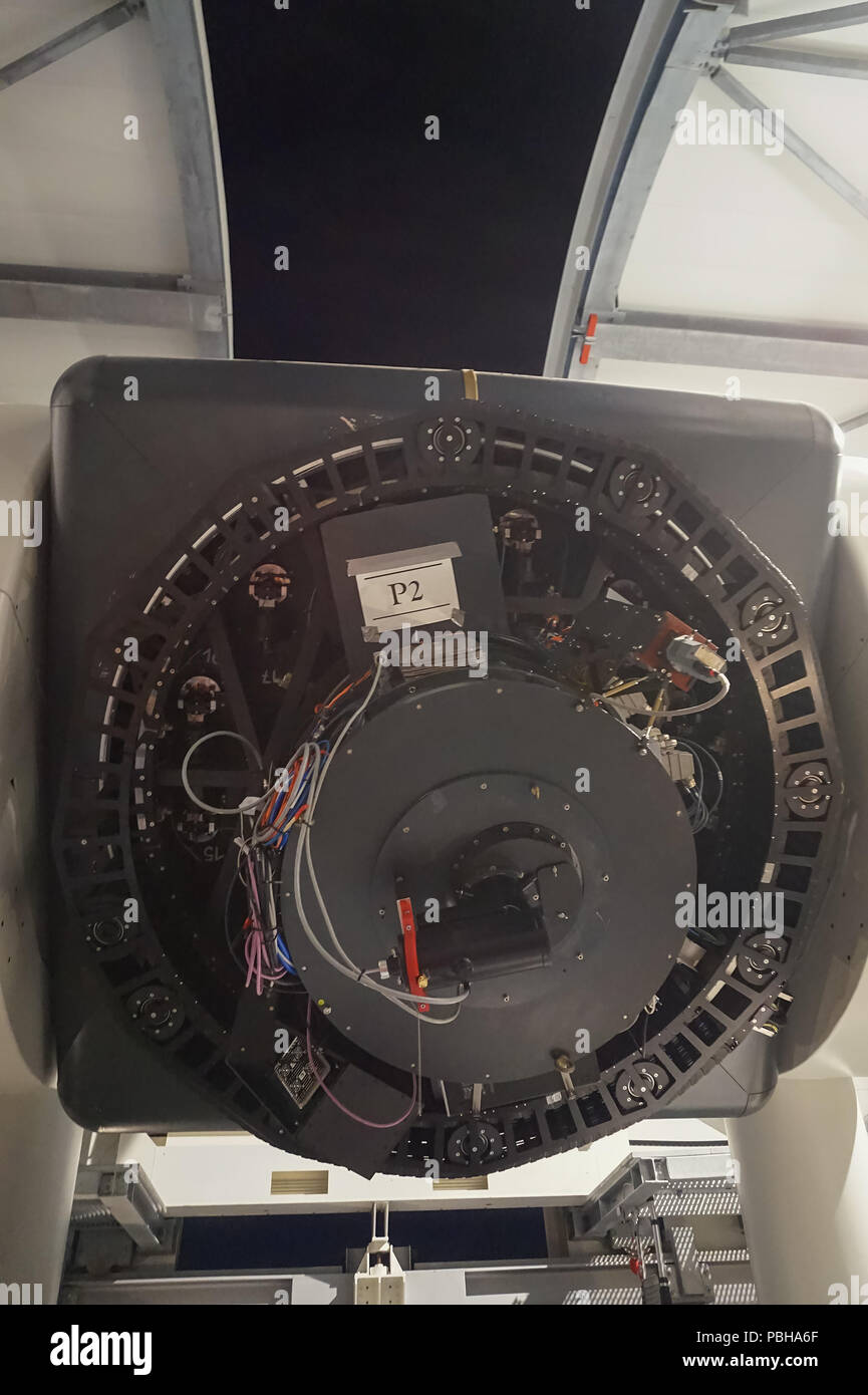 Interior of the famous Helmos Observatory (Aristarchos Telescope). It ...