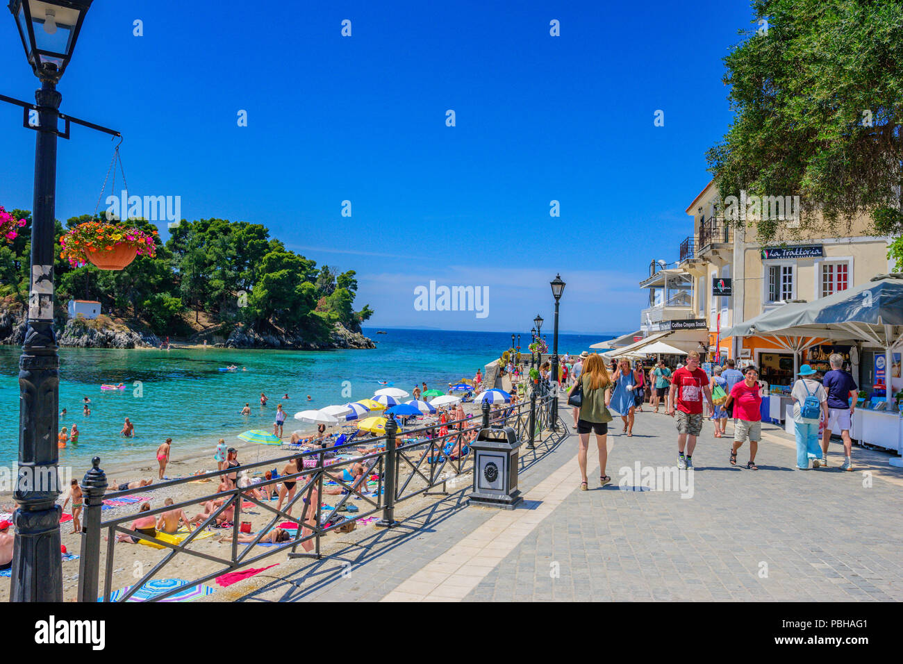 Amazing view from the coastal city of Parga with beautiful ...