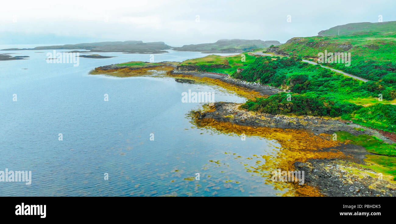 The Highlands of Scotland from above - View over the scenery and famous ...