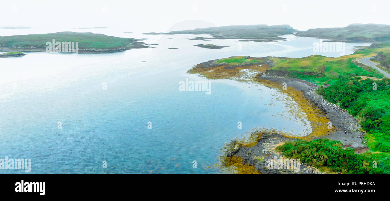 The Highlands of Scotland from above - View over the scenery and famous ...