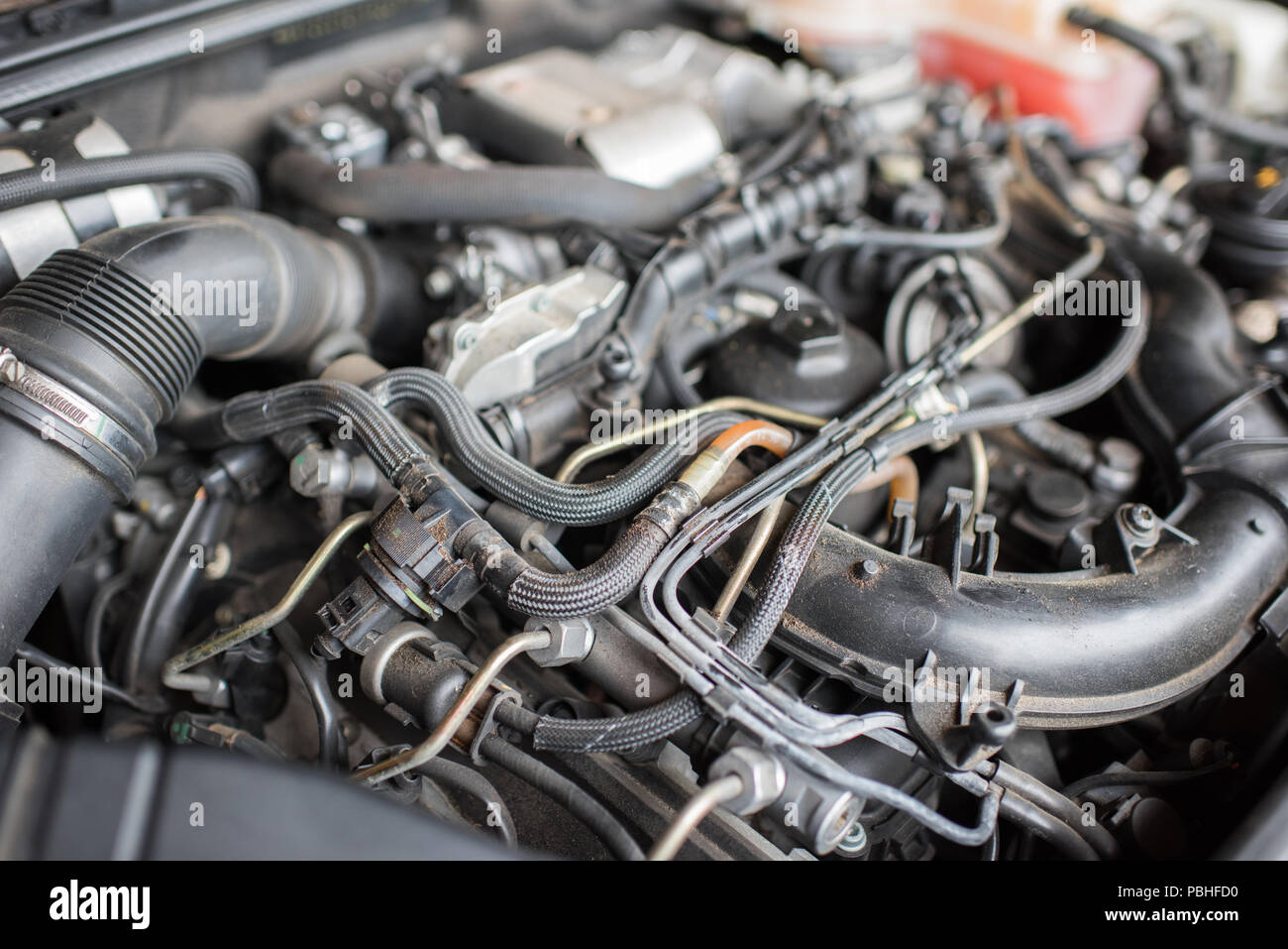 V6 Diesel engine from a car Stock Photo - Alamy