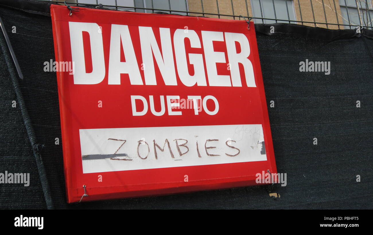 Funny Zombie Signs Wallpaper