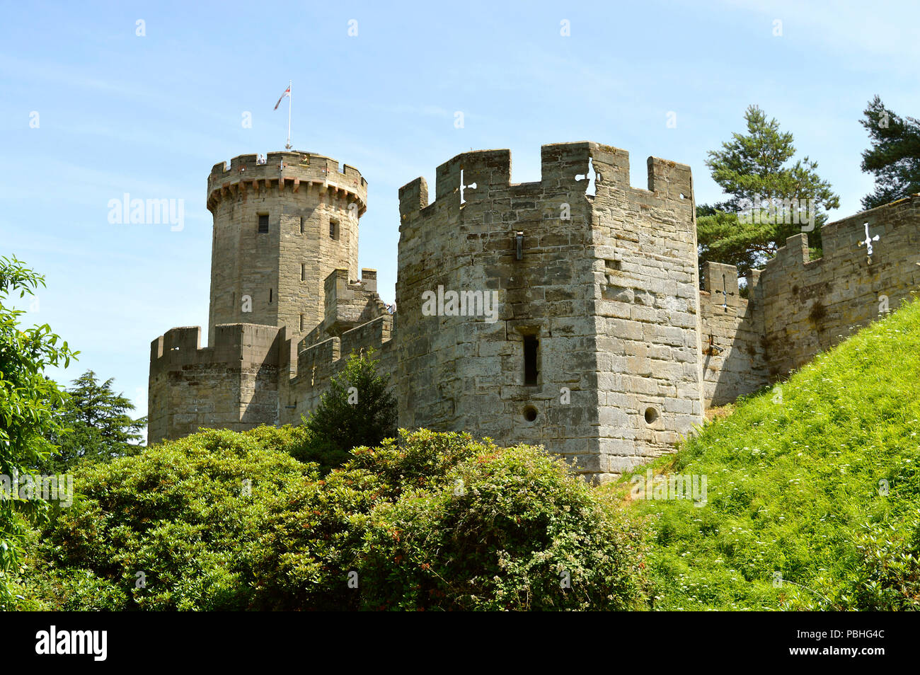 The historical medieval Warwick Castle in Warwickshire Stock Photo - Alamy