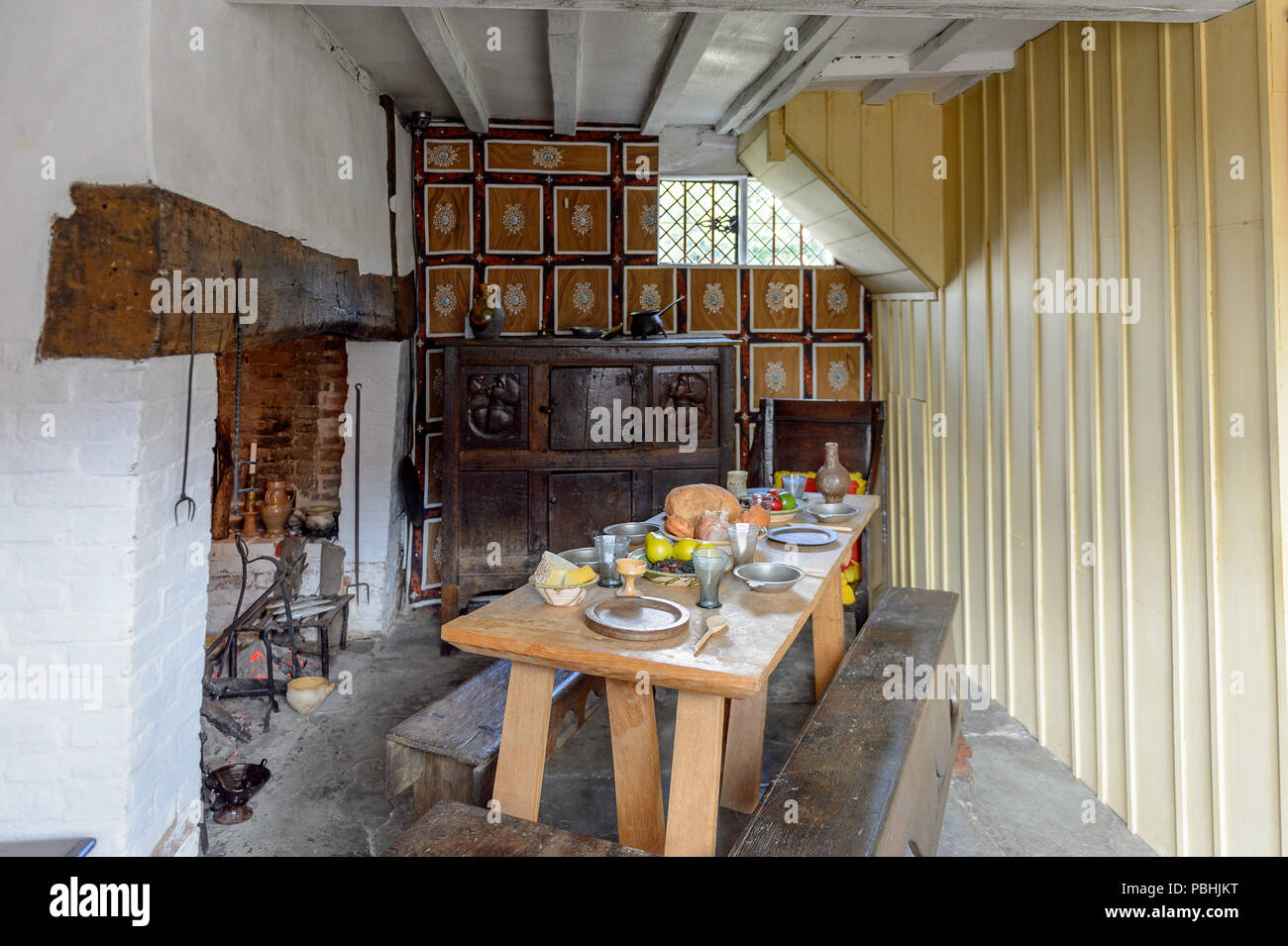 STRATFORD UPON AVON, ENGLAND - JULY 10, 2016: Kitchen of Willian ...
