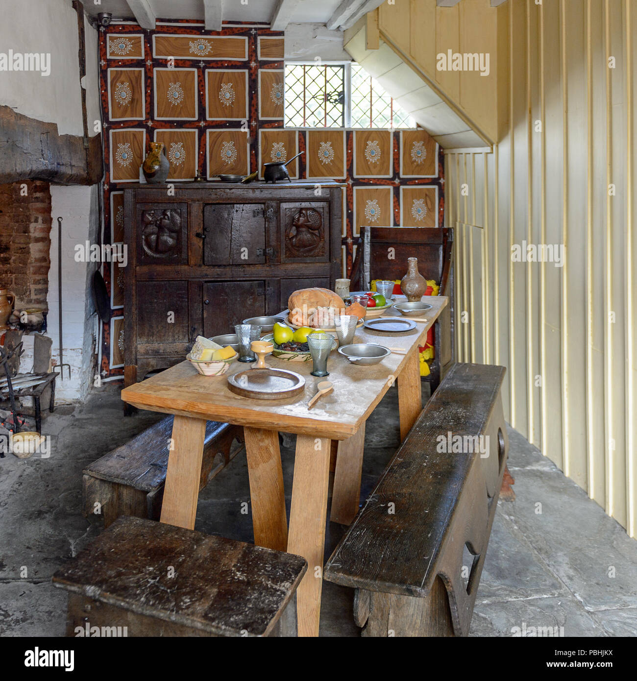 STRATFORD UPON AVON, ENGLAND - JULY 10, 2016: Kitchen of Willian ...