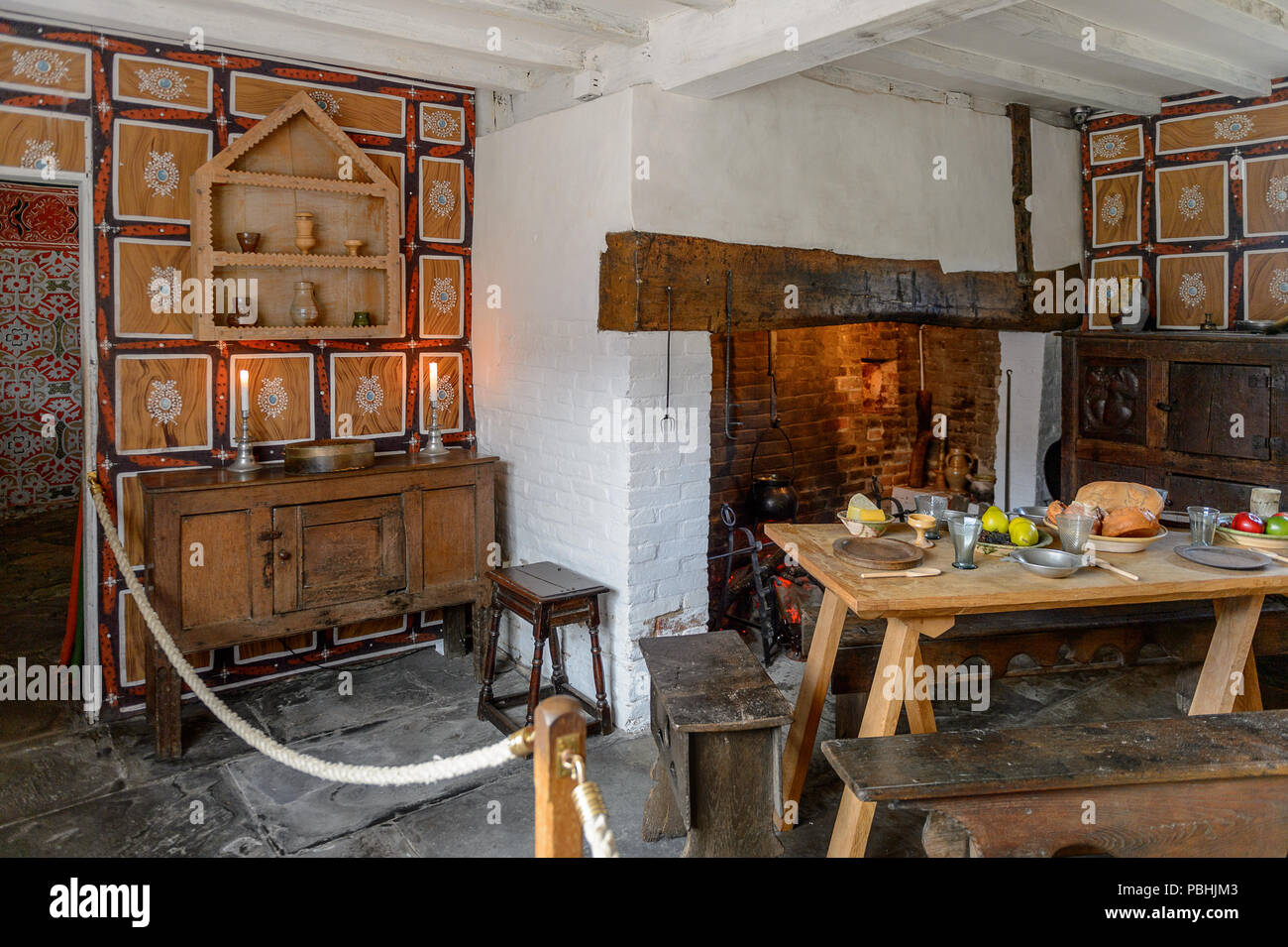 STRATFORD UPON AVON, ENGLAND - JULY 10, 2016: Kitchen of Willian ...