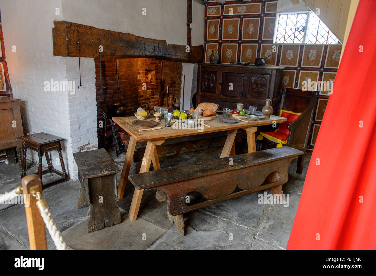 STRATFORD UPON AVON, ENGLAND - JULY 10, 2016: Kitchen of Willian ...