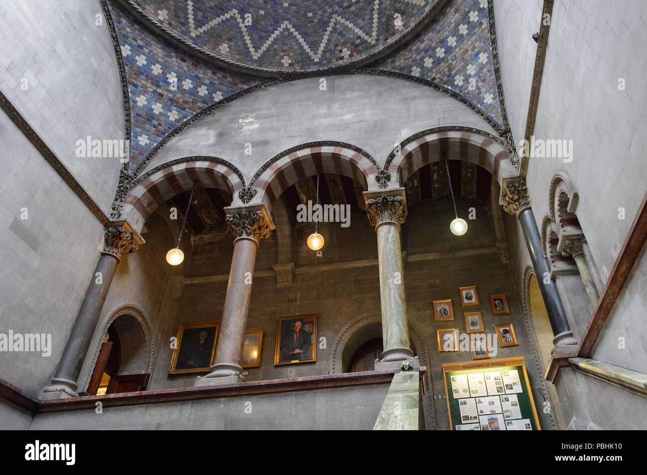 DUBLIN, IRELAND - JULY 12, 2016: Interior of the Archaeological faculty ...