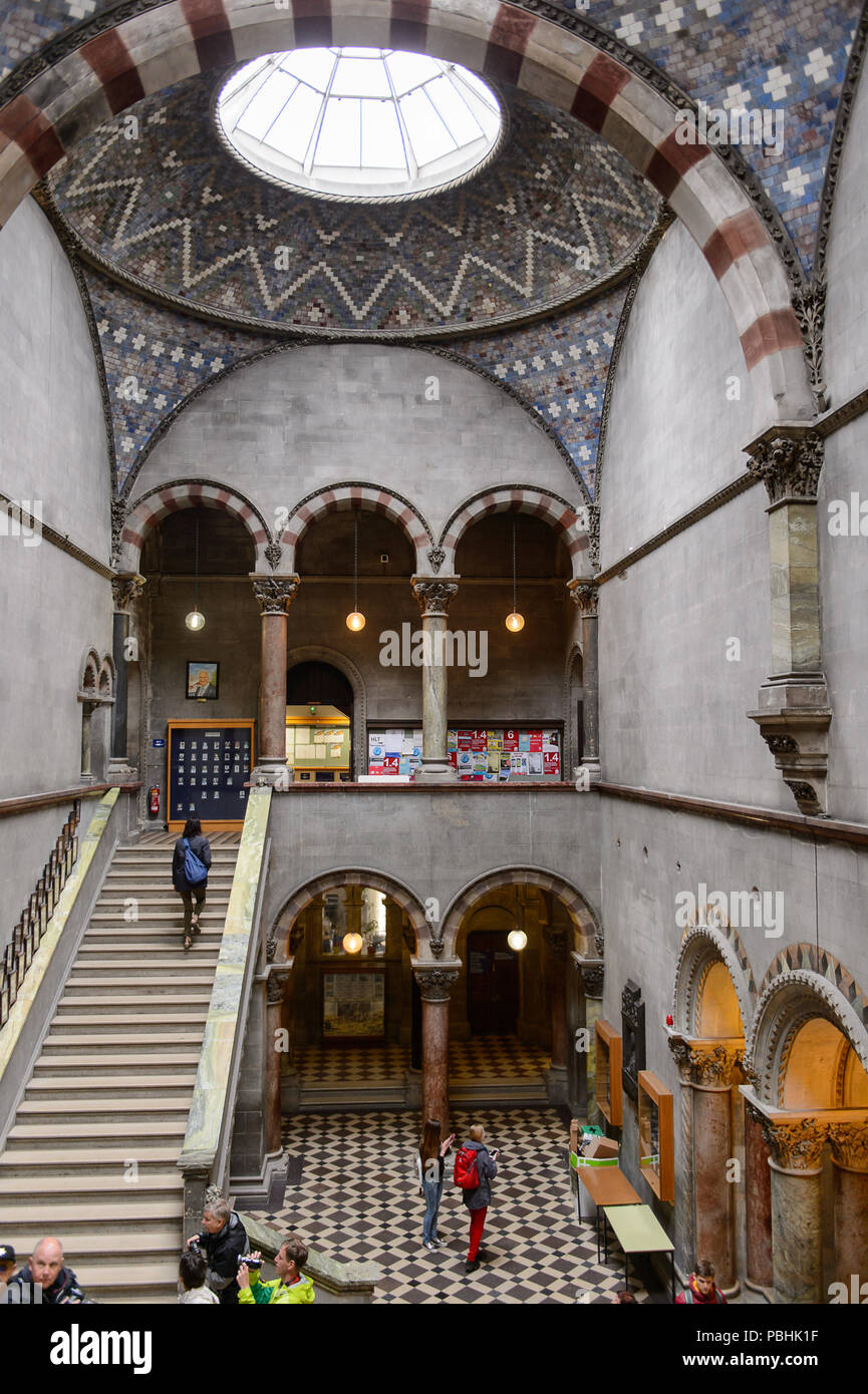 DUBLIN, IRELAND - JULY 12, 2016: Interior of the Archaeological faculty ...