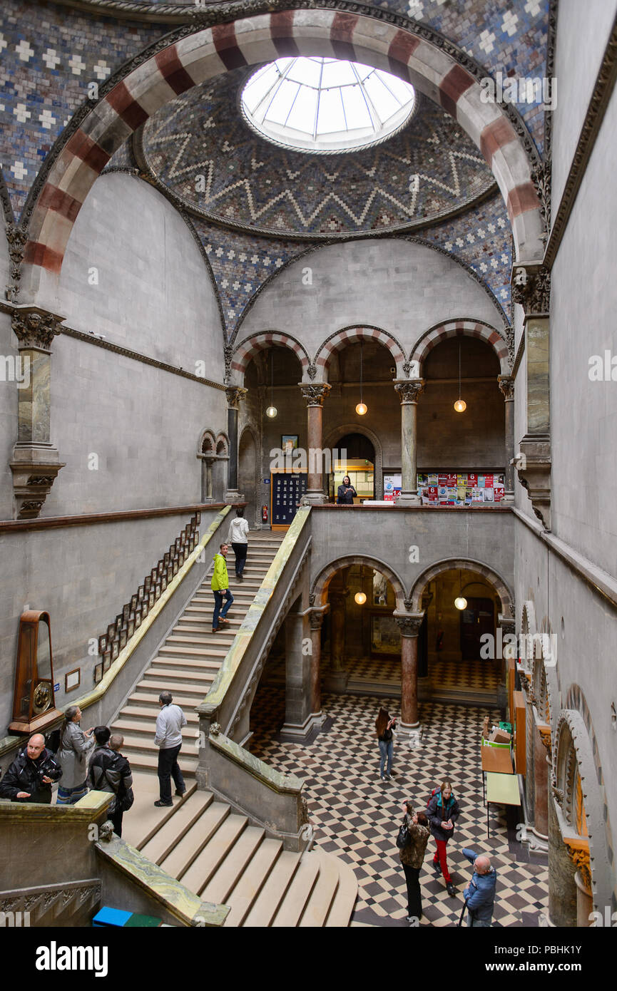 DUBLIN, IRELAND - JULY 12, 2016: Interior of the Archaeological faculty ...
