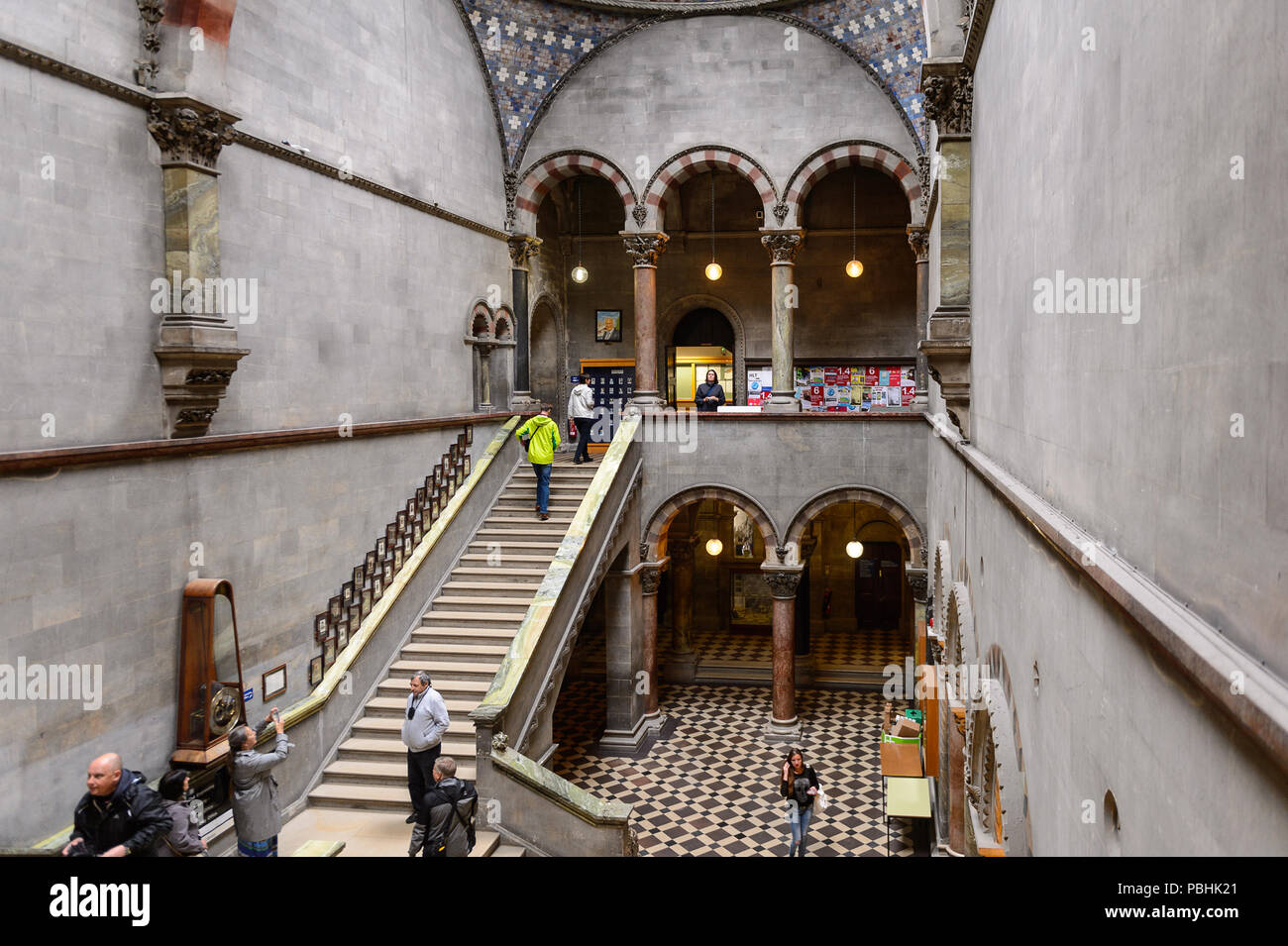 DUBLIN, IRELAND - JULY 12, 2016: Interior of the Archaeological faculty ...